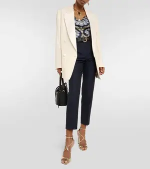Etro Scoop-neck Paisley Jersey Top