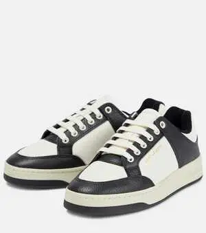 Saint Laurent Sl/61 Leather Sneakers - Black