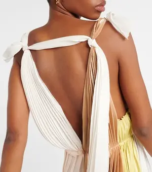 Victoria Beckham Pleated Maxi Dress