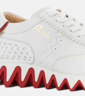 CHRISTIAN LOUBOUTIN Loubishark Leather Trainers - White