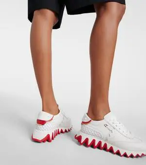 CHRISTIAN LOUBOUTIN Loubishark Leather Trainers - White
