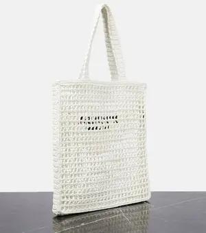 Prada Raffia-effect Crochet Shopper