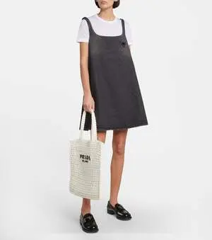 Prada Raffia-effect Crochet Shopper