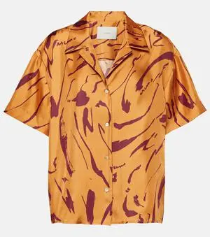 Asceno Prague Printed Silk Twill Shirt - Multicoloured