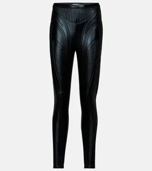 MUGLER Embossed Scuba Leggings