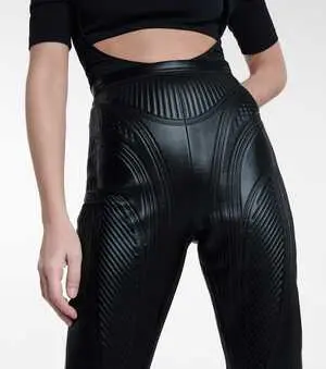 MUGLER Embossed Scuba Leggings