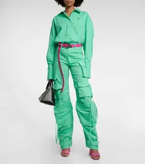 Attico Fern Cargo Pants - Green