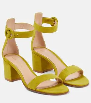 GIANVITO ROSSI Versilia 60 Suede Sandals - Green