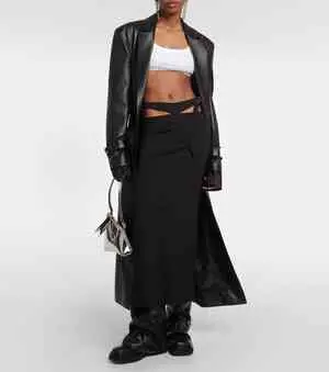 Attico Cutout Midi Skirt