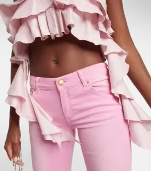 Blumarine Ruffled Halterneck Crop Top