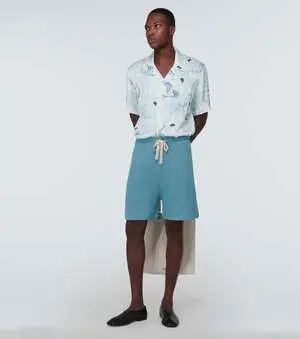 Commas Printed Bowling Shirt - Blue