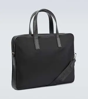 Prada Re-nylon Leather-trimmed Briefcase