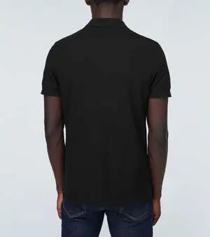 TOM FORD Short-sleeved Cotton Polo Shirt - Black