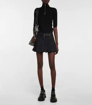 Prada Pleated Mini Skirt