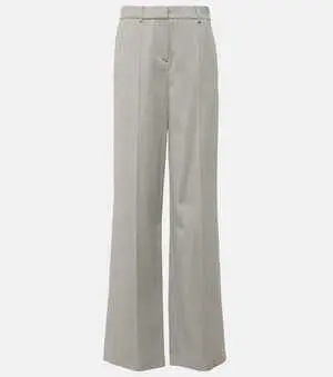 Magda Butrym Mid-rise Straight Wool Pants - Grey