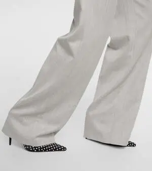 Magda Butrym Mid-rise Straight Wool Pants - Grey