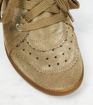 Isabel Marant Étoile Bobby Suede Wedge Sneakers - Grey
