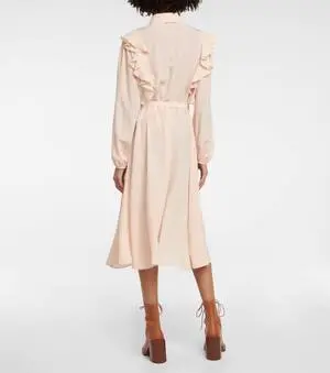 Chloé Ruffled Silk Shirt Dress