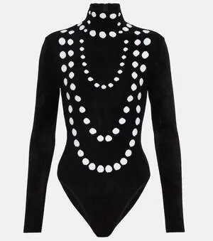 Alaïa Jacquard Velvet Chenille Bodysuit