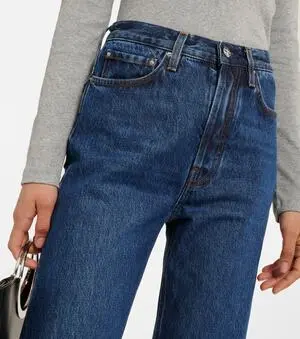 TOTEME High-rise Straight Leg Jeans