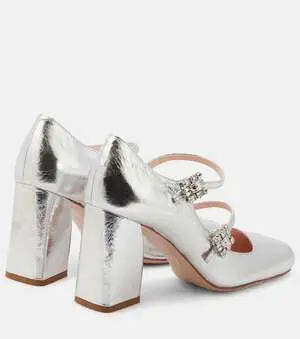 ROGER VIVIER Babies Mini Tres Vivier Leather Pumps