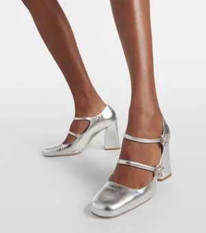 ROGER VIVIER Babies Mini Tres Vivier Leather Pumps