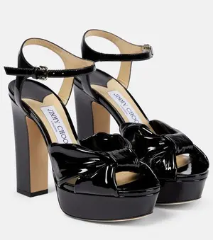 JIMMY CHOO Heloise 120 Platform Sandals - Black
