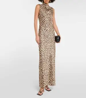 Veronica Beard Kura Leopard-print Maxi Dress