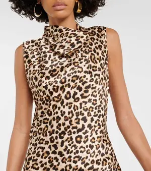 Veronica Beard Kura Leopard-print Maxi Dress