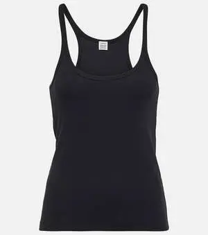 TOTEME Cotton-blend Racerback Tank Top