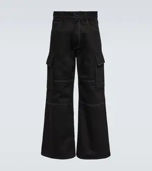 Marni Wide-leg Cotton Gabardine Cargo Trousers