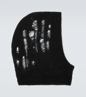 Rick Owens Distressed Ski Mask - Black