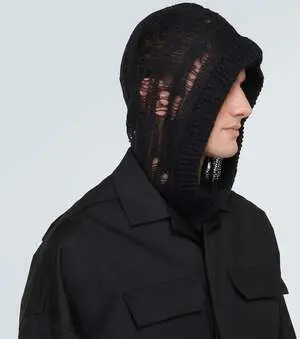 Rick Owens Distressed Ski Mask
