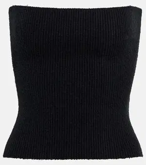 Wardrobe.NYC Strapless Ribbed Top