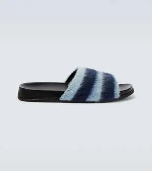 Marni Fussbett Striped Slides