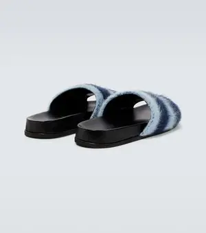Marni Fussbett Striped Slides