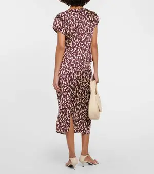 Velvet By Graham & Spencer Devi Printed Satin Top
