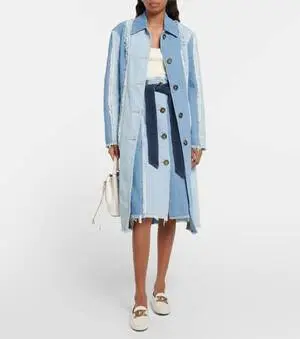 TOD'S Belted Denim Coat