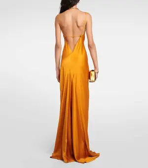 Victoria Beckham Cami Gown - Orange