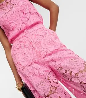 Dolce & Gabbana High-rise Lace Wide-leg Pants