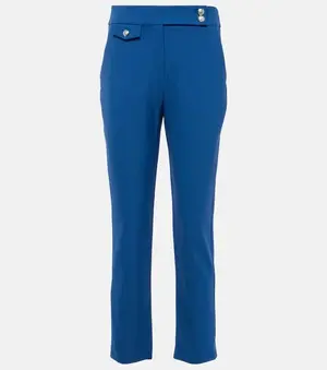 Veronica Beard Renzo High-rise Slim Pants - Blue