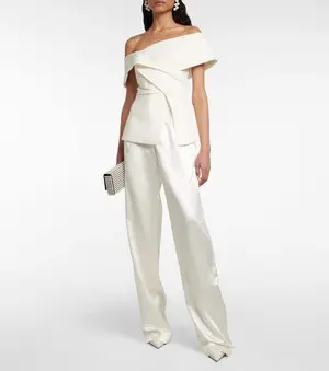 DANIELLE FRANKEL Miriam Silk And Wool Trousers