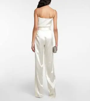 DANIELLE FRANKEL Miriam Silk And Wool Trousers