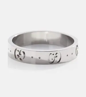 Gucci 18kt White Gold Icon Ring - Silver