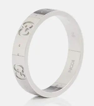Gucci 18kt White Gold Icon Ring - Silver