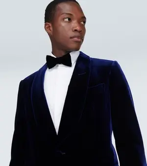 TOM FORD Shelton Velvet Blazer - Blue