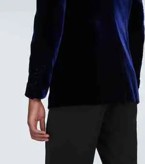 TOM FORD Shelton Velvet Blazer - Blue