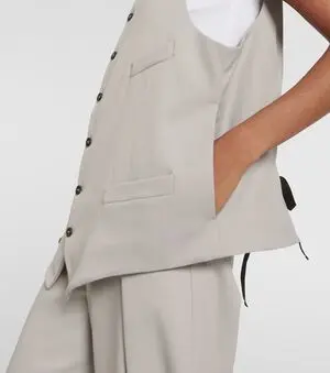 MAISON MARGIELA Oversized Wool-blend Vest