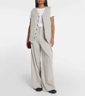MAISON MARGIELA Oversized Wool-blend Vest