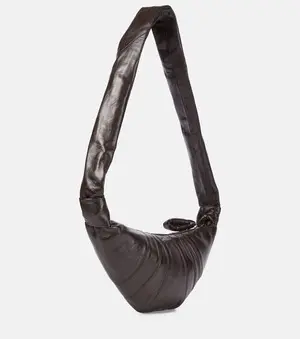 LEMAIRE Small Leather Shoulder Bag - Brown